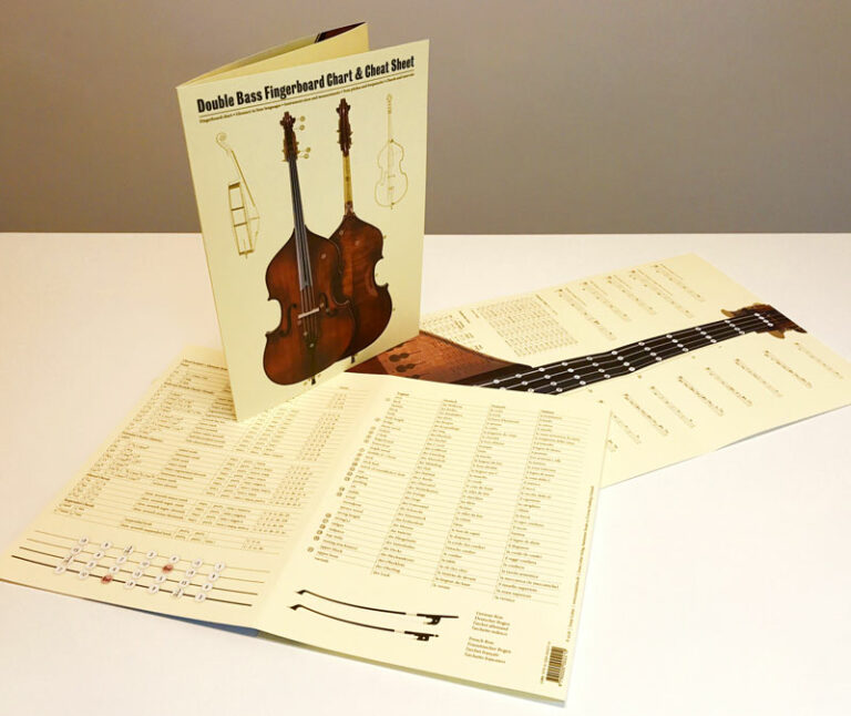 Double Bass Fingerboard Chart & Cheat Sheet (A4) – Lando Music